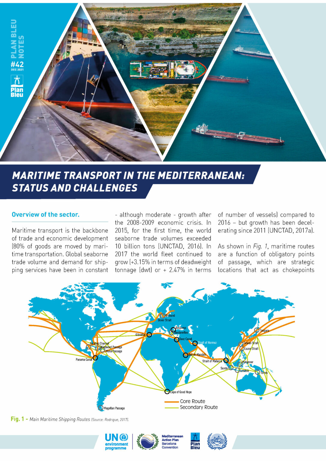 Note#42 : Transport maritime en Méditerranée, statut et enjeux - Plan ...